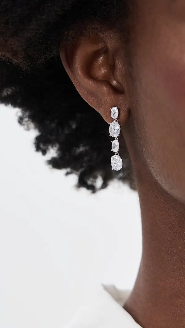 Shashi Bessett Oval Drop Earrings