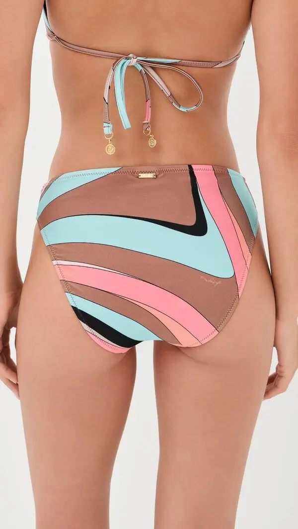 L'Agence Abstract Swirl Nicole Bikini Bottoms - Multi