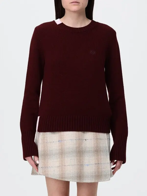 Loewe Burgundy Wool Blend Sweater - Red