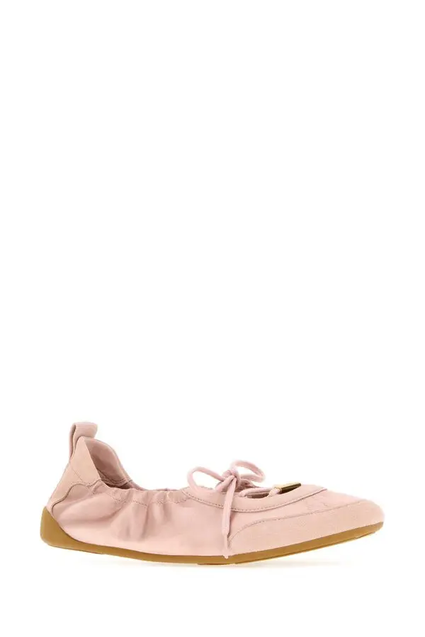 Chloé Satin And Suede Kick Ballerinas