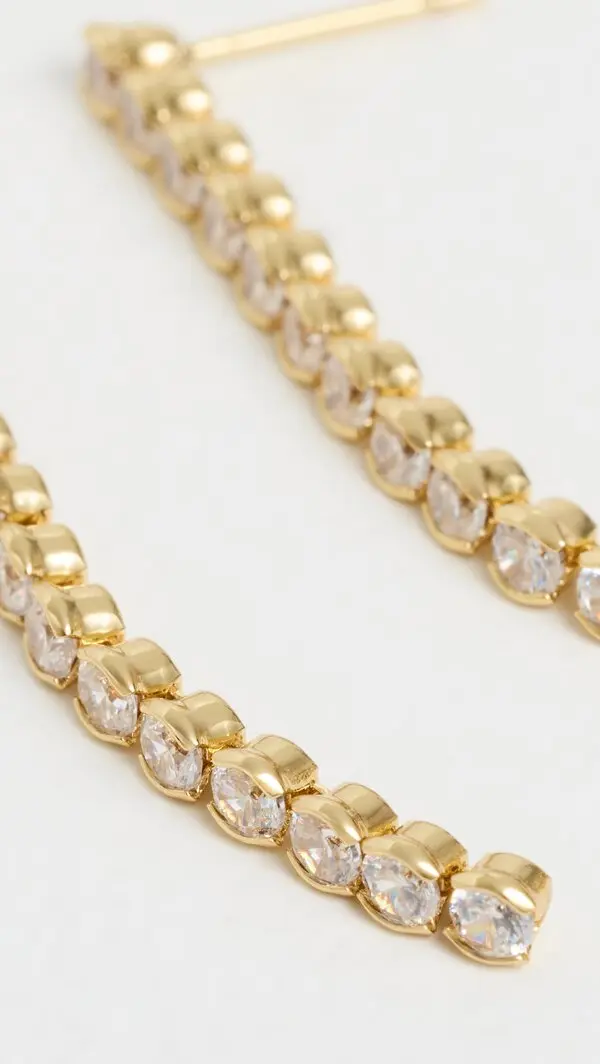 LOGAN TAY Long Bezel Earrings