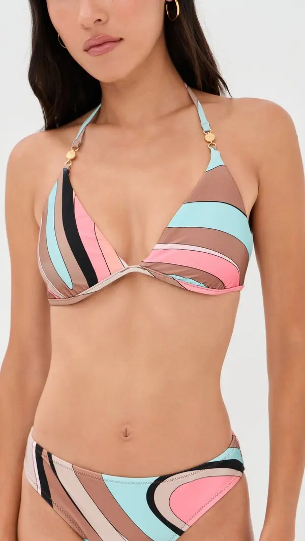 L'Agence Abstract Swirl Bikini Top - Multi