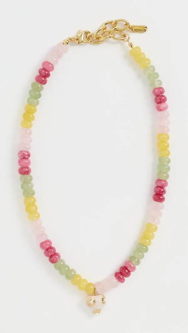 LOGAN TAY Beaded Heart Necklace