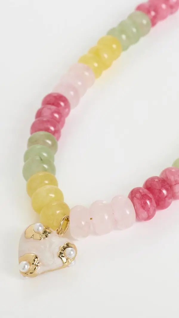 LOGAN TAY Beaded Heart Necklace