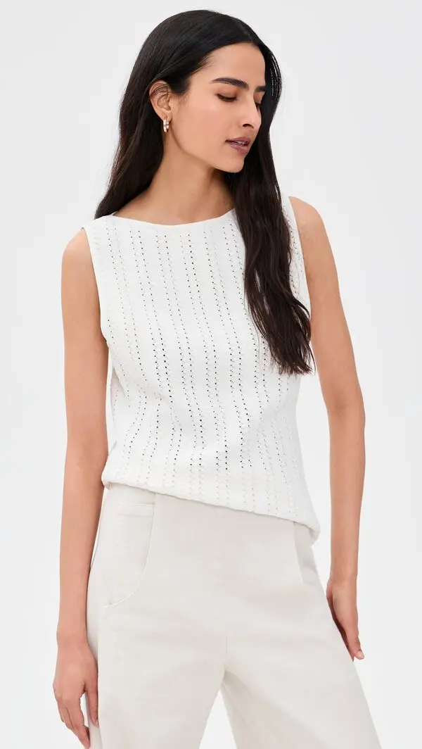 Theory Texture Boat Neck Top