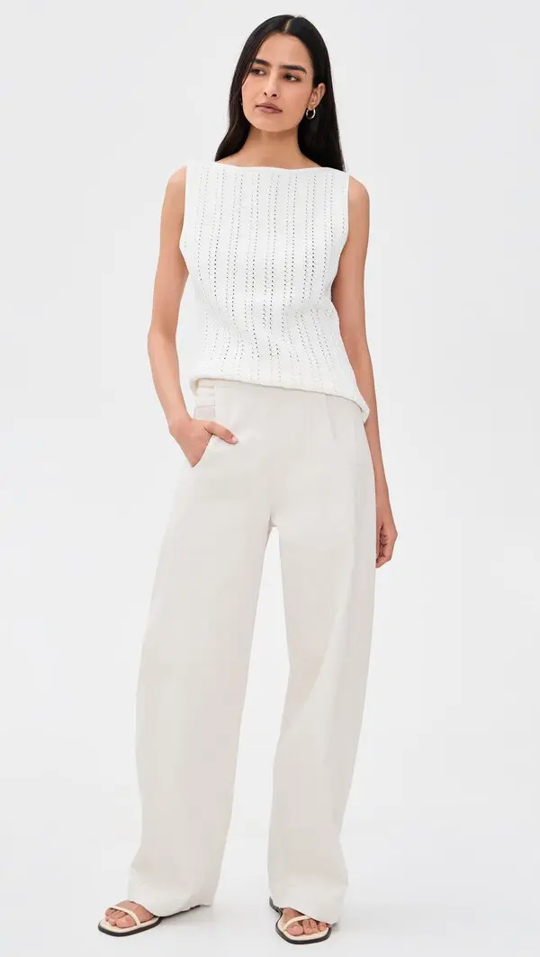 Theory Texture Boat Neck Top