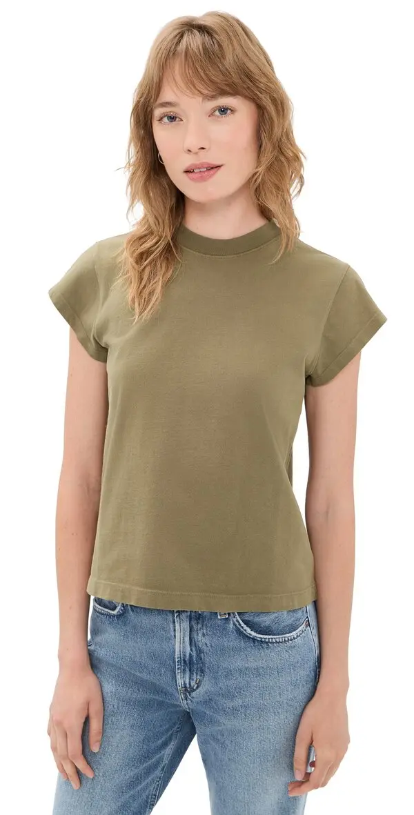 AGOLDE Bryce Cap Sleeve Tee - Hamoa
