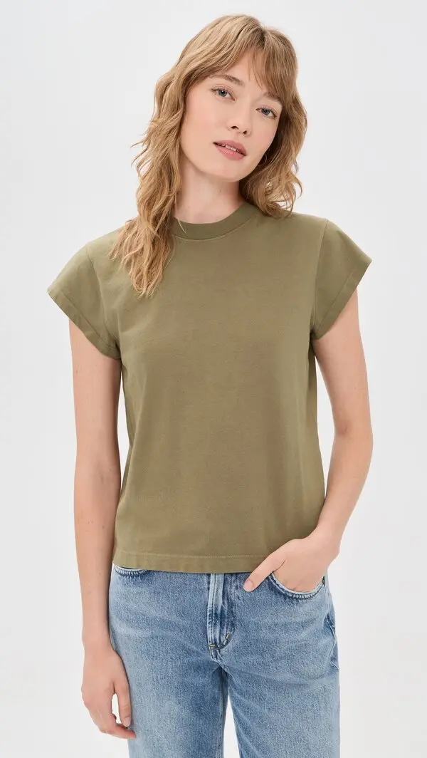 AGOLDE Bryce Cap Sleeve Tee