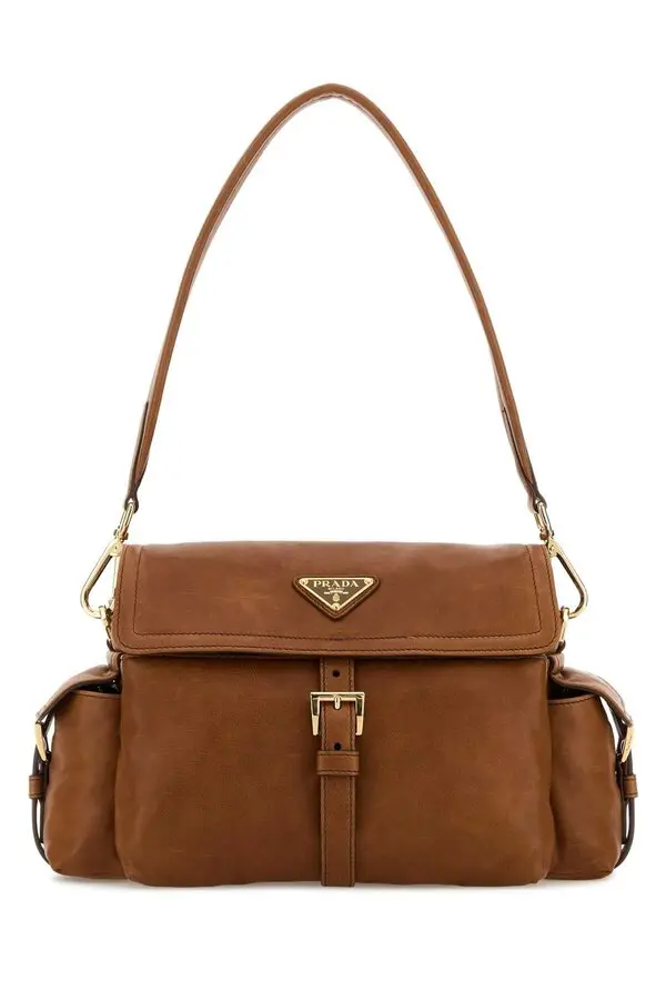 Prada Camel Nappa Leather Explore Shoulder Bag - Brown