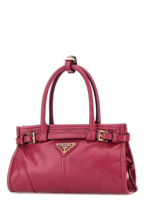Prada Leather Mini Bonnie Handbag - Pink