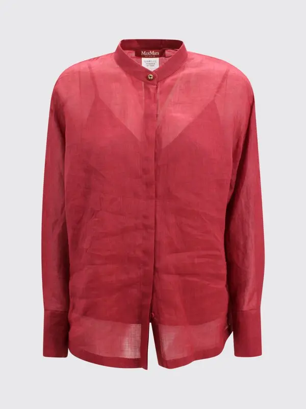 Max Mara Band Collar Shirt - Brown