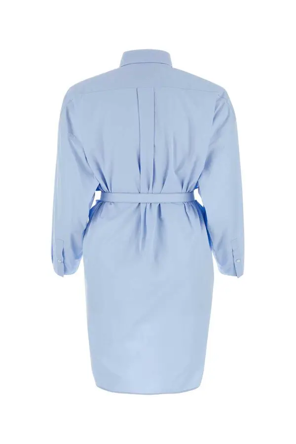Miu Miu Light Poplin Shirt Dress With Belt