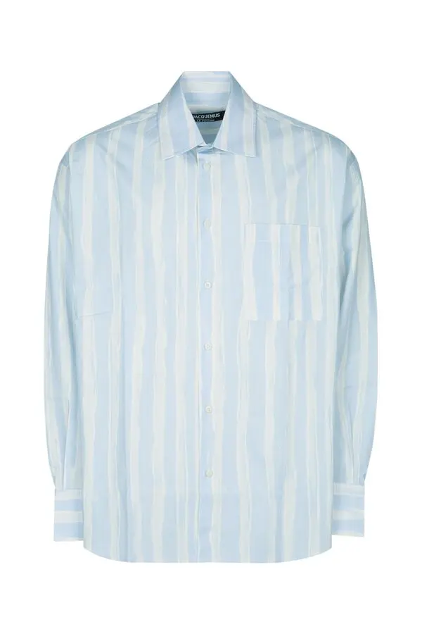 Jacquemus La Chemise Camargue Striped Cotton Shirt
