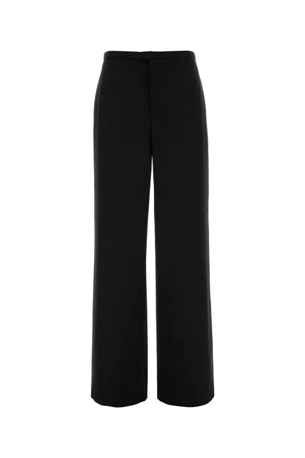 Gucci Wool Palazzo Pants - Black