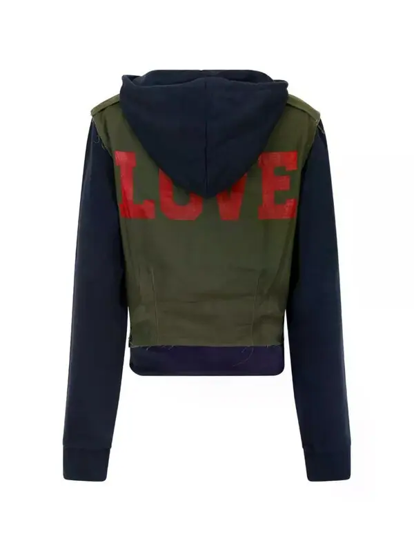 MERCI Layered-design Frayed-edge Jacket