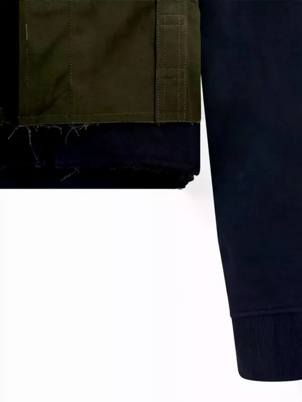 MERCI Layered-design Frayed-edge Jacket