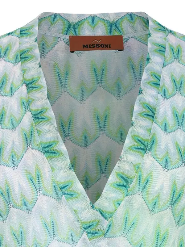 Missoni Zigzag-knit V-neck Dress