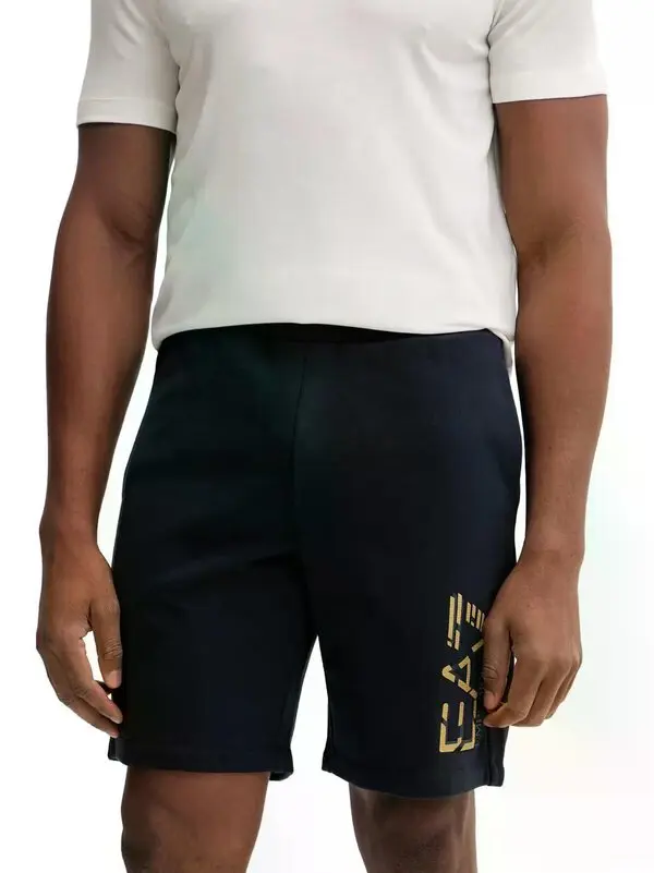 EA7 Emporio Armani Logo Print Jersey Shorts