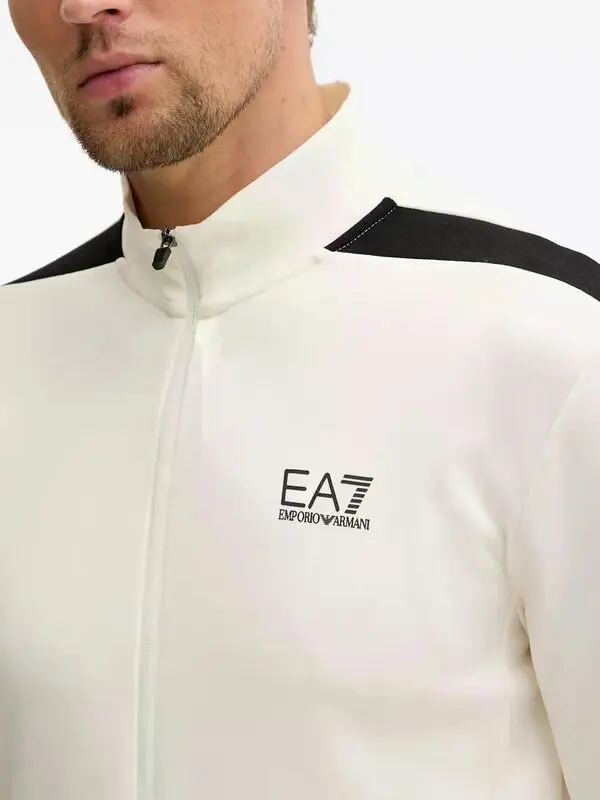 EA7 Logo-print Zip-up Sweatshirt