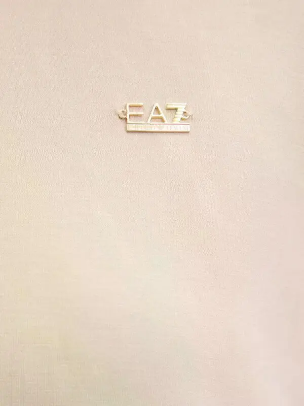 EA7 Logo Plaque Zip-up Hoodie - Neutrals