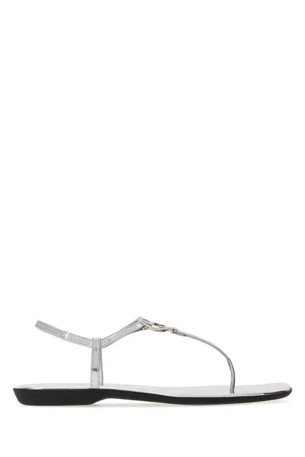 Gucci Leather Sandals With Logo Detail