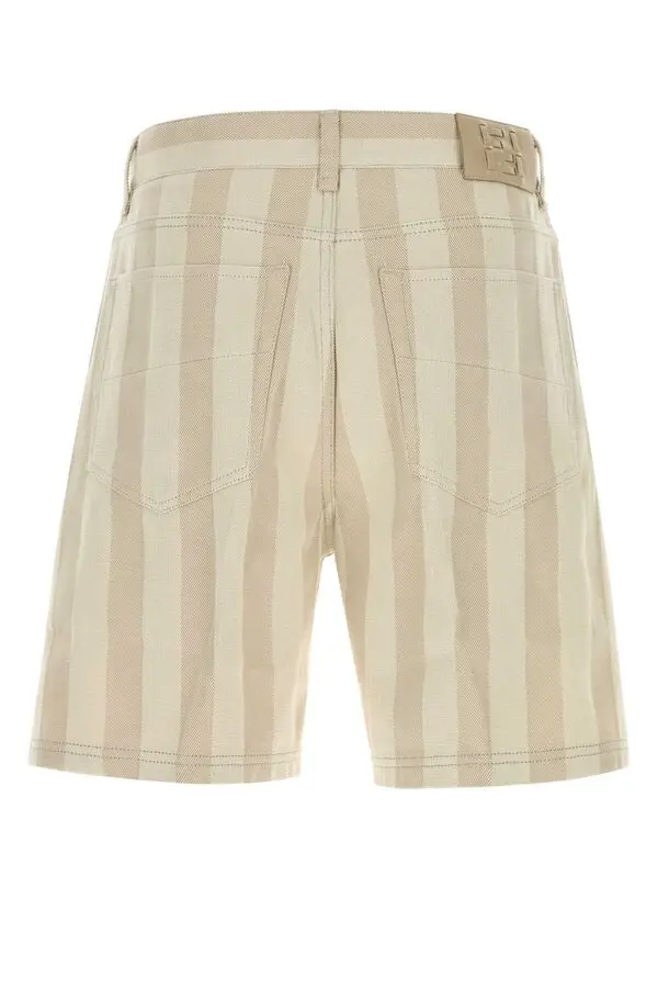 Fendi Embroidered Canvas Bermuda Shorts - Multicolor