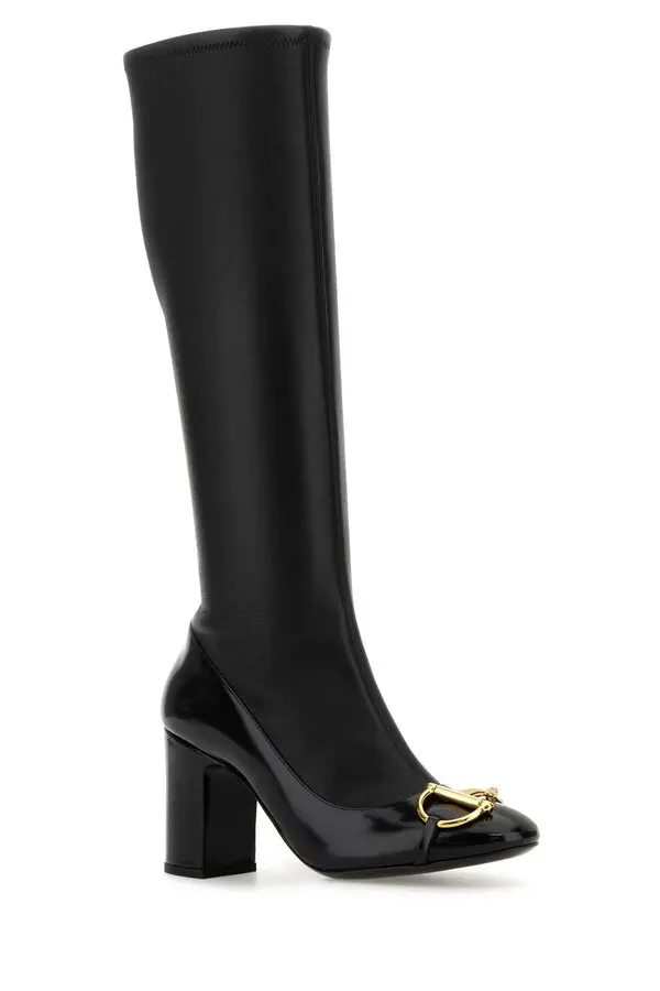 Gucci Leather Boots With Horsebit Detail