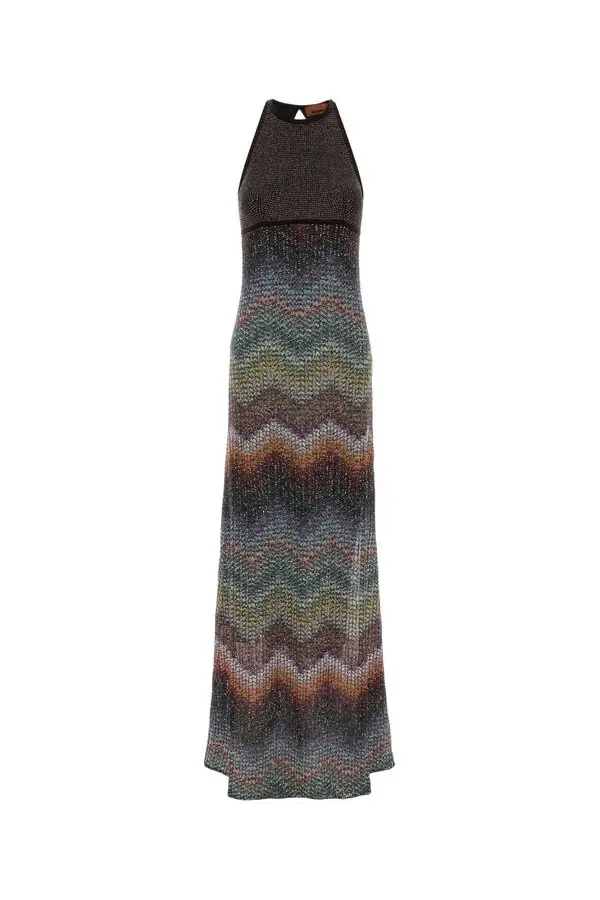 Missoni Embroidered Viscose Blend Long Dress - Multicolor
