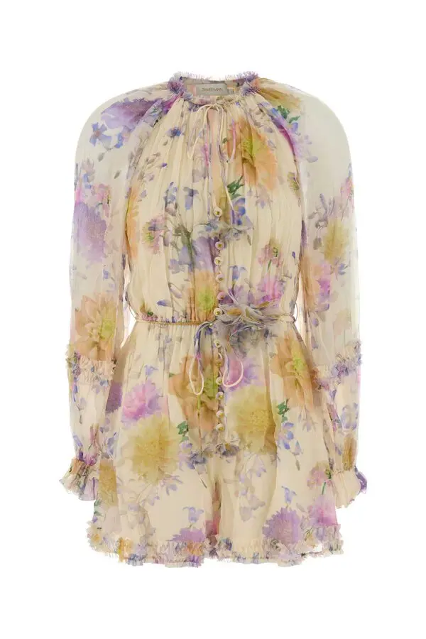 Zimmermann Printed Crepe Luna Jumpsuit - Multicolor