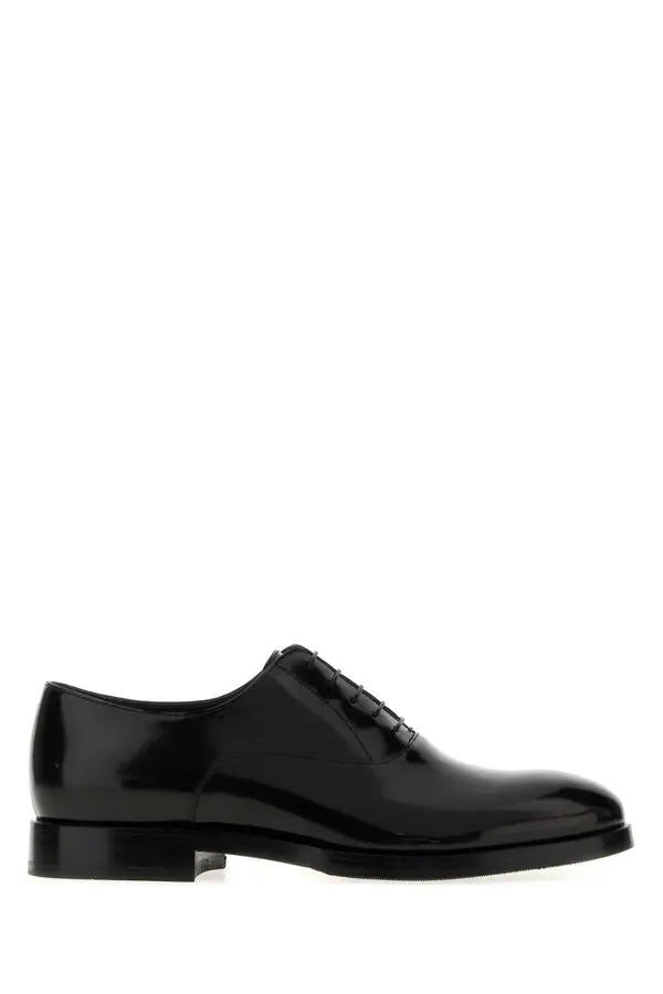 Brunello Cucinelli Leather Lace-up Shoes - Black