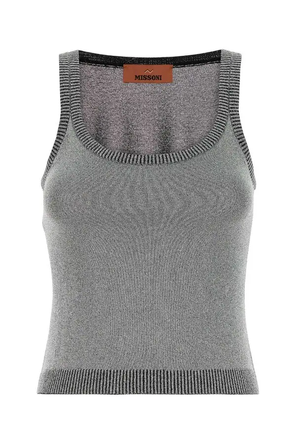 Missoni Viscose Tank Top - Silver