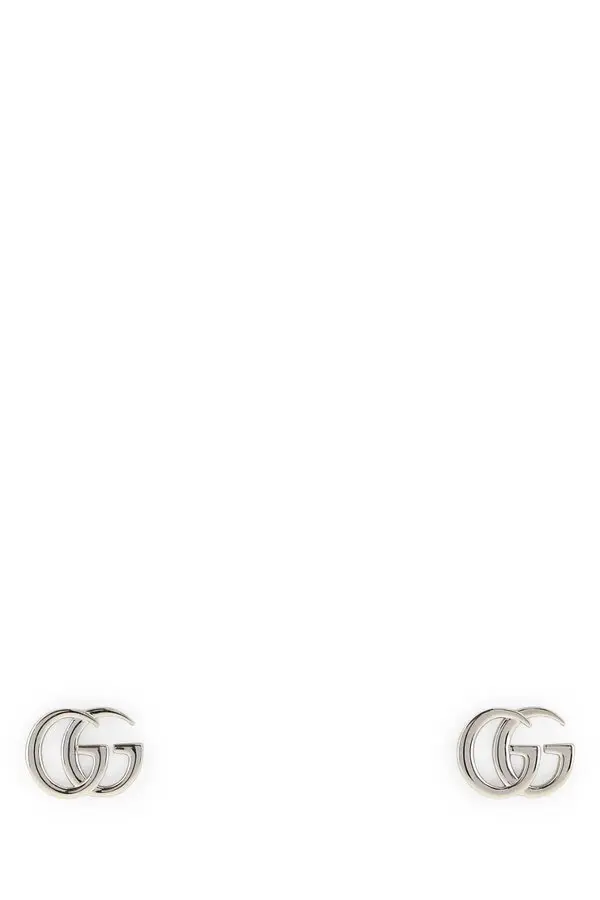 Gucci Metal Gg Marmont Earrings - Silver