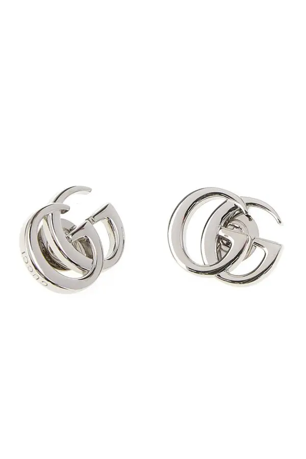 Gucci Metal Gg Marmont Earrings - Silver