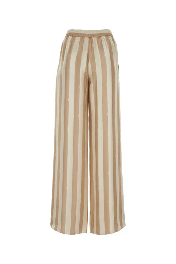 Fendi Printed Silk Palazzo Pant - Multicolor