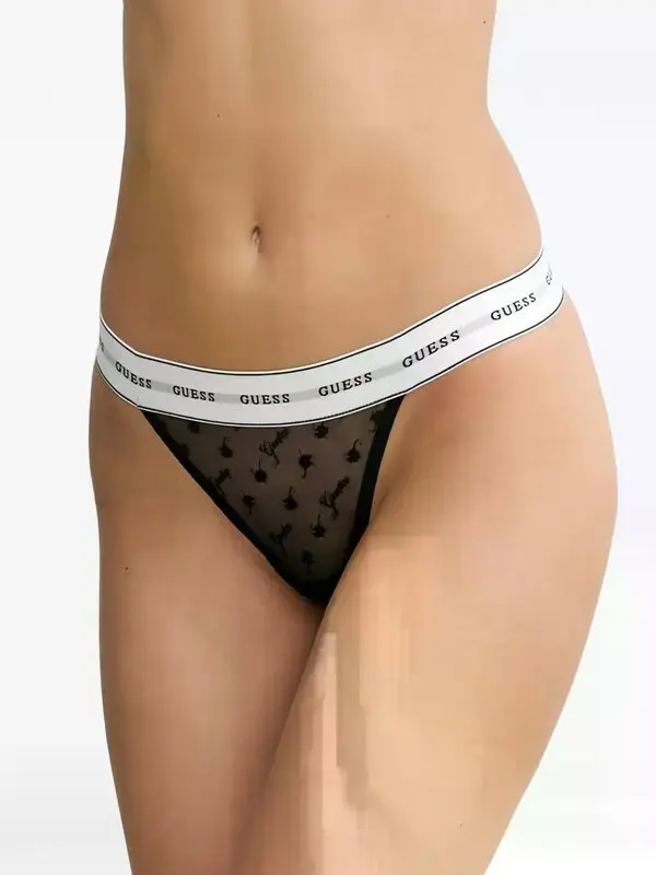 Guess Logo-print Mesh Bra