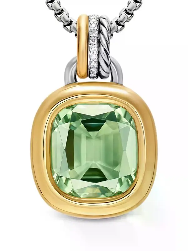 David Yurman Mercer Prasiolite And Diamond Necklace