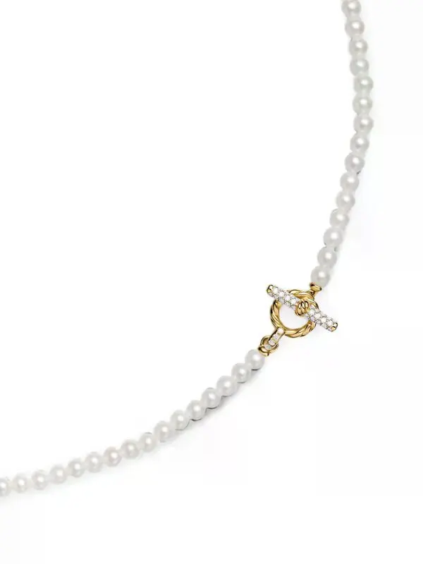 David Yurman Pearl And Diamond Necklace