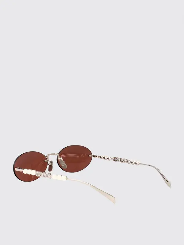 Gucci Oval Sunglasses With Embellished Details