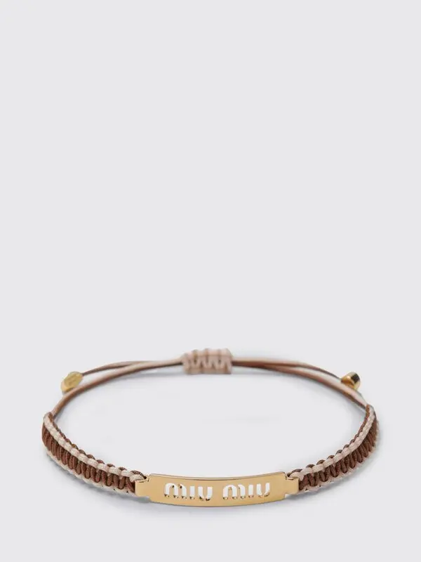 Miu Miu Tone Logo Bracelet - Gold