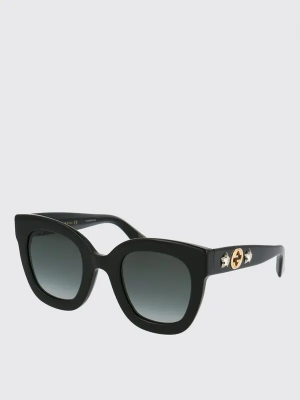 Gucci Acetate Cat Eye Sunglasses - Black