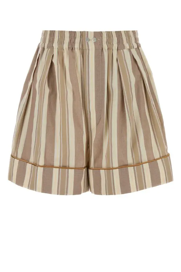 Saint Laurent Embroidered Cotton Shorts - Multicolor