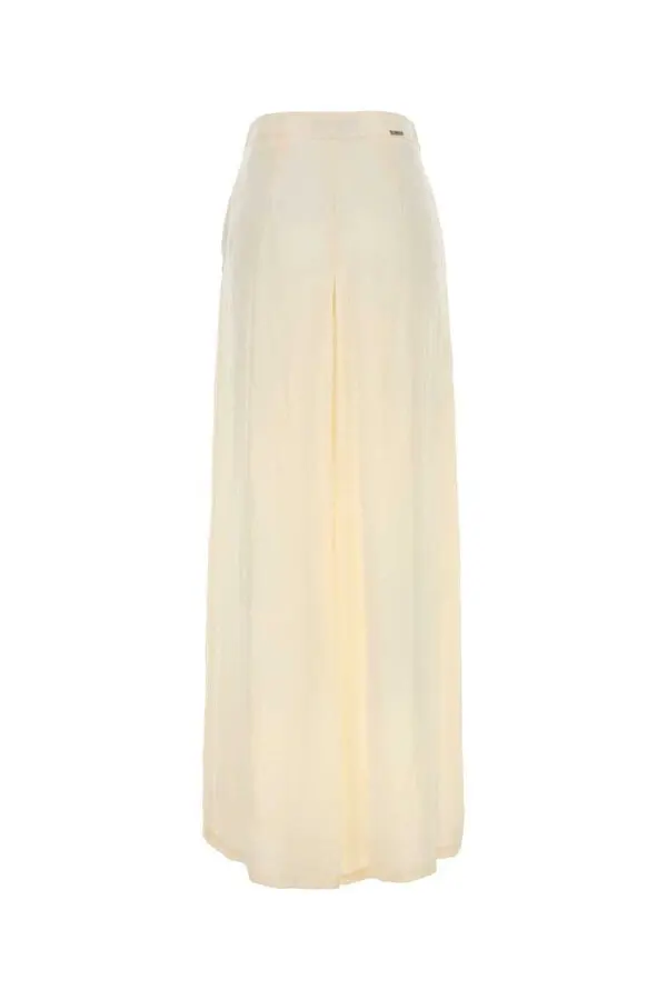 Blumarine Ivory Viscose Wide-leg Pant