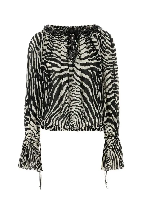 Blumarine Printed Chiffon Top - Multicolor