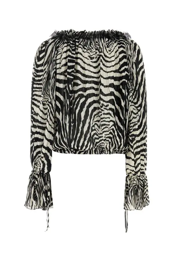 Blumarine Printed Chiffon Blouse