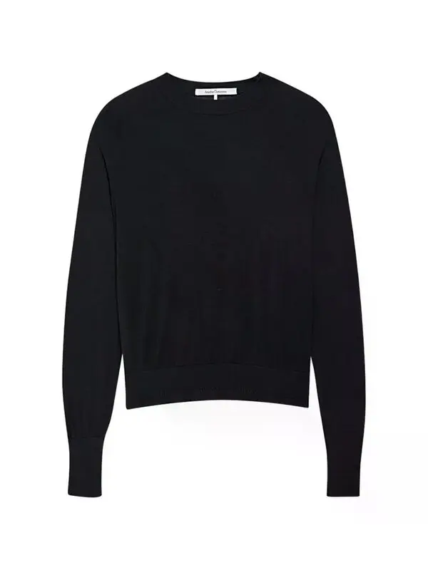 Another Tomorrow Fine-knit Merino Wool Long-sleeve Top