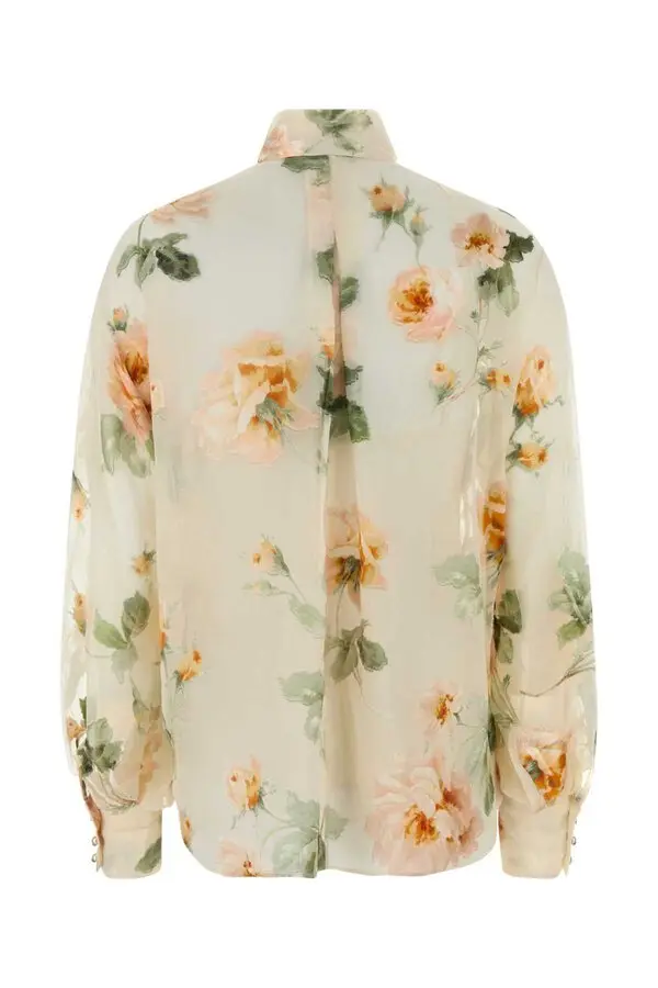 Zimmermann Embroidered Viscose Blend Carousel Shirt