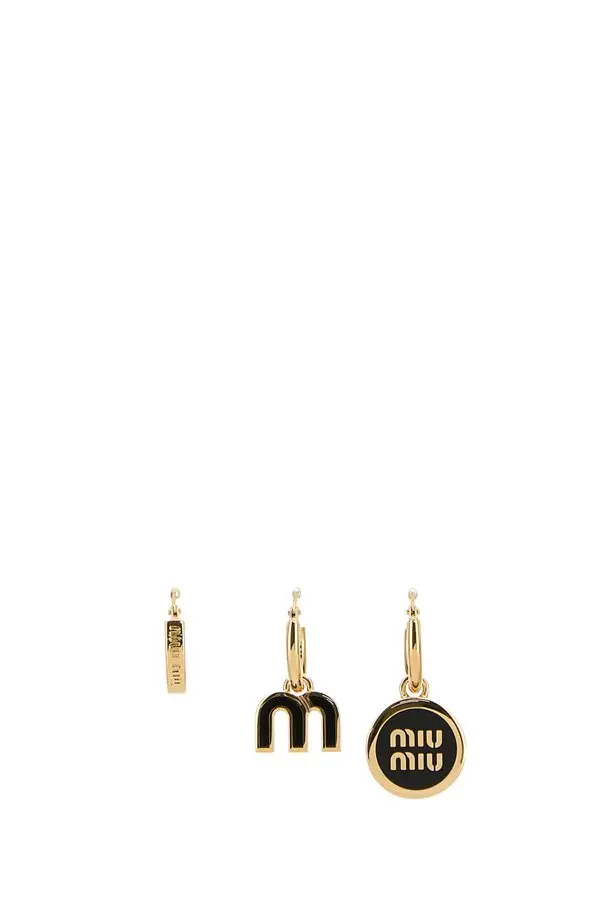 Miu Miu Metal Earrings Set - Gold
