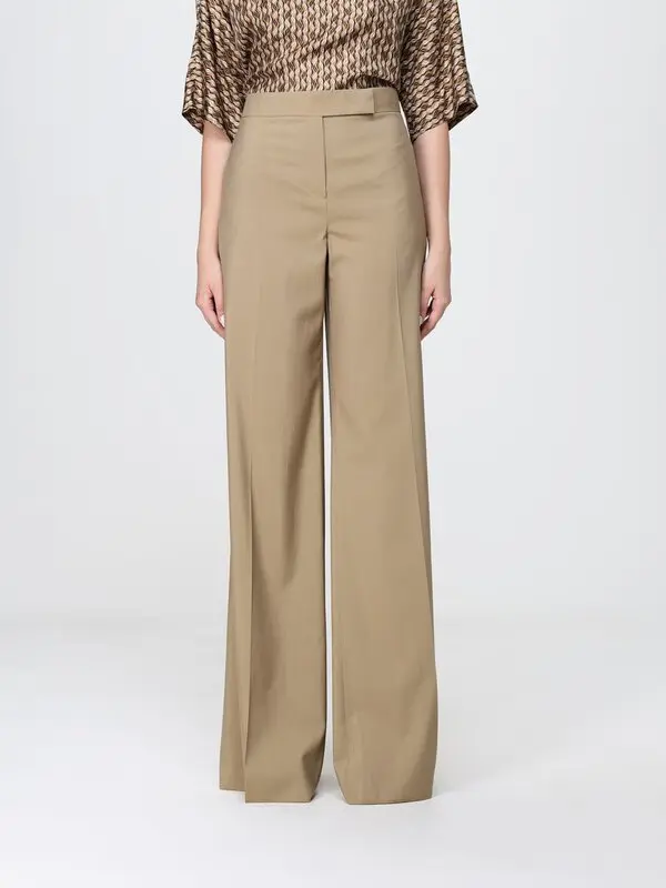 Max Mara Camel Tailored Wide Leg Pants - Brown