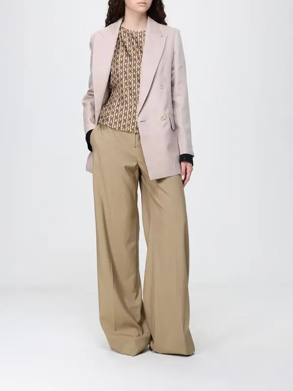 Max Mara Camel Tailored Wide Leg Pants - Brown