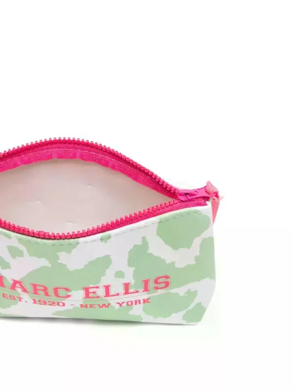 MARC ELLIS Buby Pouch Cow-print Logo-print Clutch Bag
